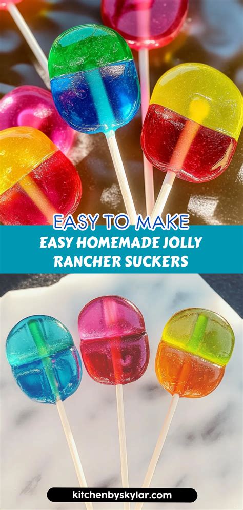 Easy Homemade Jolly Rancher Suckers Recipe Making Jolly Ranchers