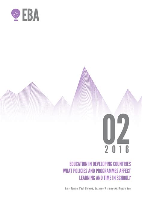 Rapport Education Developing Countries 02 2 0 1 6 Education In Developing Countries What