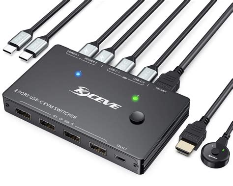 Usb C Kvm Switch 4k60hzcamgeet Usb C Switch 2 Computers Share 1