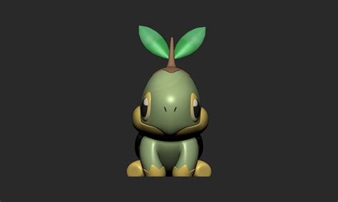 Stl File Pokemon Turtwig With 2 Poses・3d Print Model To Download・cults