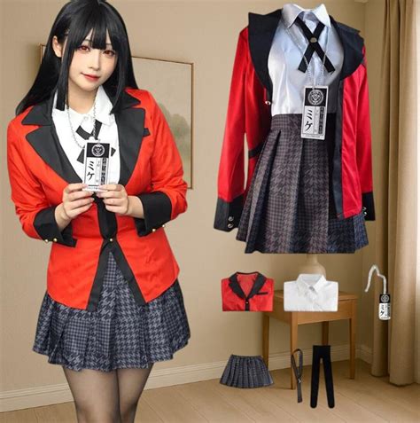 Kakegurui Yumeko Jabami Cosplay Costume Jk Uniform Japanese School