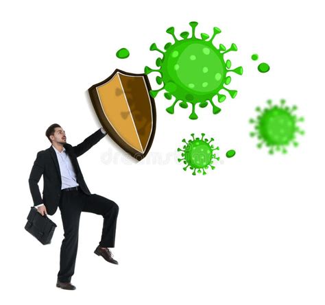 Be Healthy Boost Your Immunity Man Blocking Viruses With Shield