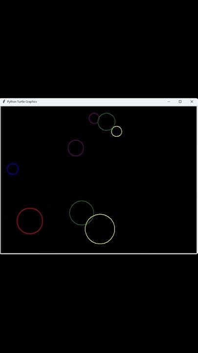 Glowing Bouncing Circles Animation Python Turtle Graphics 🟢🔴🔵