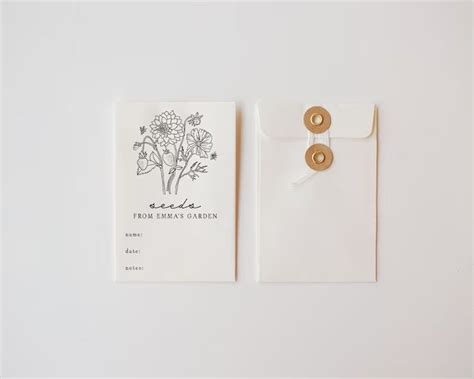 Custom Seed Packet Stamp Wildflower Seed Stamp Seed Labeling Stamp From