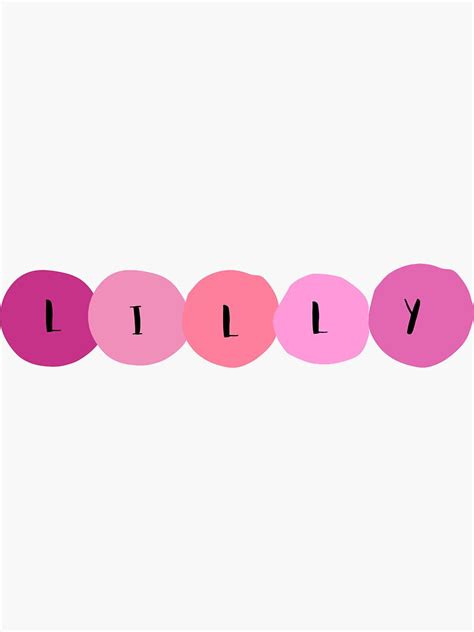 Lilly Name Sticker For Sale By Name Bubble Redbubble