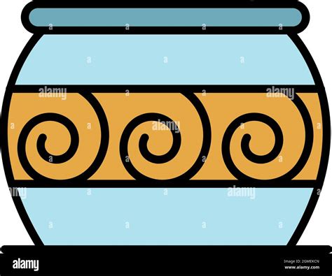 Cauldron Potter Icon Outline Cauldron Potter Vector Icon Color Flat