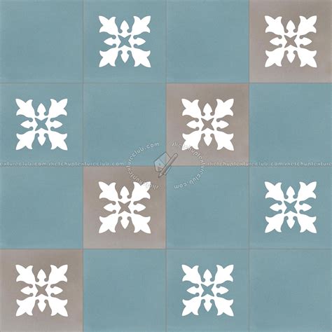 Traditional Encaustic Cement Ornate Tile Texture Seamless 13451