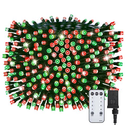Minetom Red And Green Christmas Lights 66ft 200 Led Outdoor Christmas