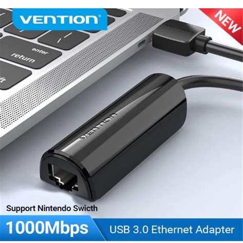 Vention USB 3 0 To Gigabit Ethernet Adapter ABS Type Black 0 15m CFABB