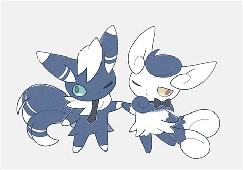Meowstic Meowstic And Meowstic Pokemon Drawn By Oyulo Danbooru