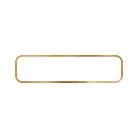 Gold Rectangle Outline 23250514 Png