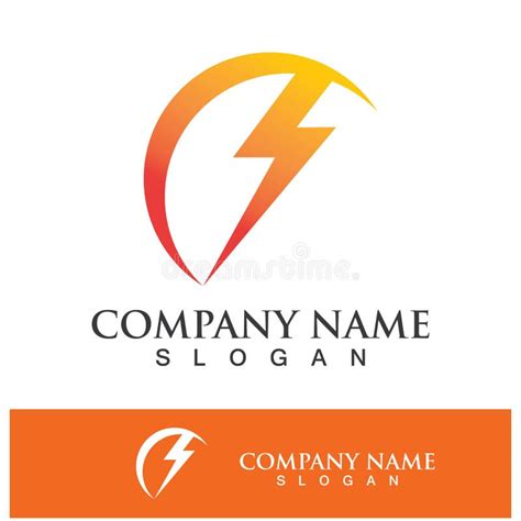 Power Lightning Logo Icon Thunder Bolt Stock Vector Illustration Of