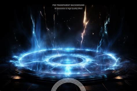 Premium Psd Abstract Golden Light Circle Effect