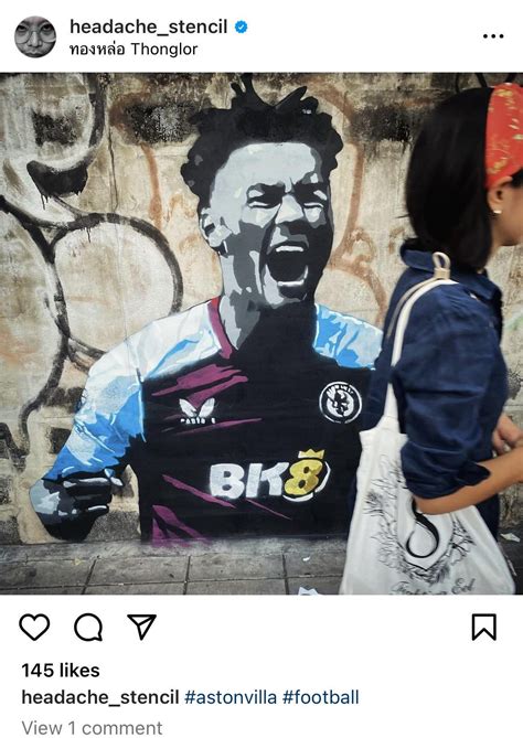 Thai Street Artist Headache Stencil With A Villa Inspired Piece R Avfc