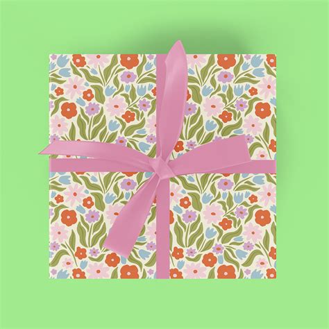 Spring Floral Flat Wrap Scribbler Cards And Ts