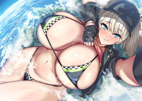 Rule 34 Areola Slip Atmosphere Baseball Cap Blush Checkered Bikini Continent Fingerless Gloves