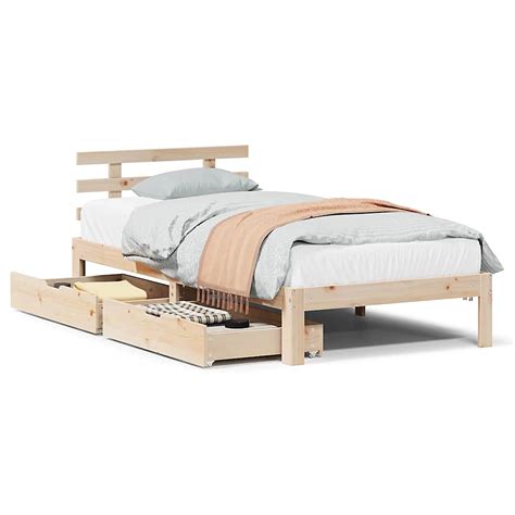 Versatile Bed Frame With Drawers Without Mattress 90x190 Cm Single