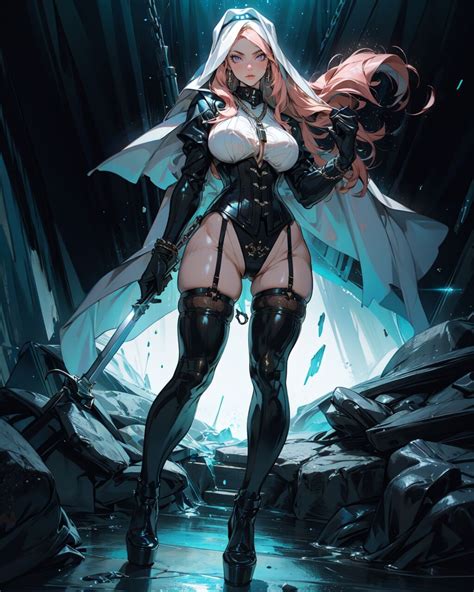 Artstation 400 Various Thicc Battle Nun Beauties Warrior Diverse