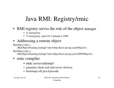Distributed Objects Corbajava Rmi