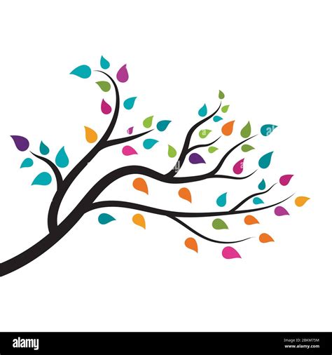 Tree Branch Vector Illustration Design Template Stock Vector Image