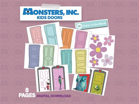 Monsters Inc Deuren Printables Monster Inc Doors Etsy België