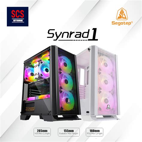 Segotep Gaming Atx Case Synrad 1 Black White With Remote Argb Fan Lazada