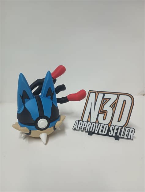 Mega Lucario Pokeball Display Etsy