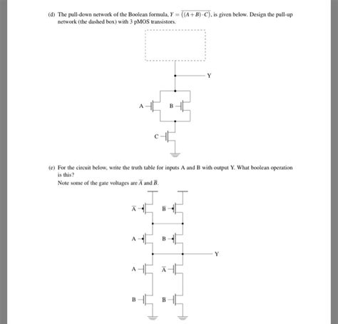 Solved 3 Transistors And Boolean Logic A Boolean Formula