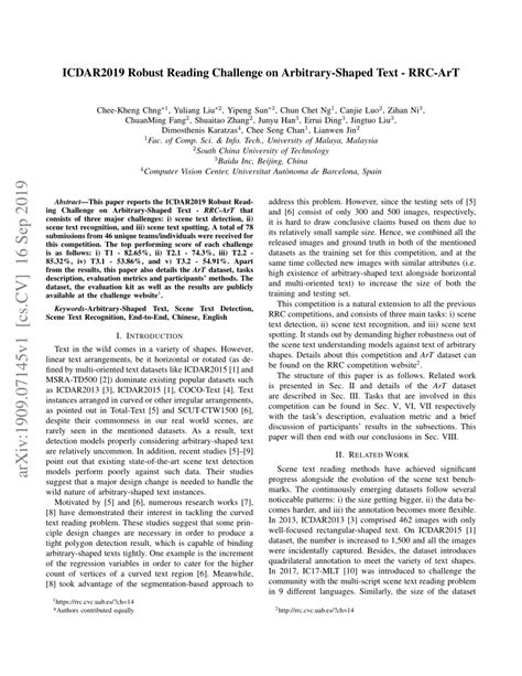 Pdf Icdar2019 Robust Reading Challenge On Arbitrary Shaped Text Rrc Art