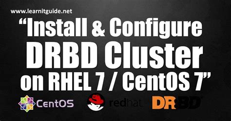 how to install and configure drbd cluster on rhel7 centos7