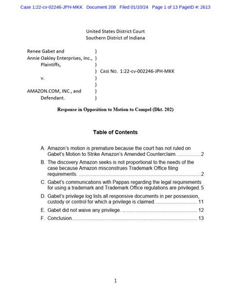 Gabet Response To Motion To Compel | Download Free PDF | Attorney–Client Privilege | Deposition ...