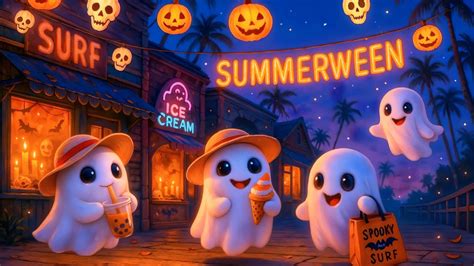 👻 Relaxing Summerween Ambience With Cute Ghosts Spooky Halloween Music