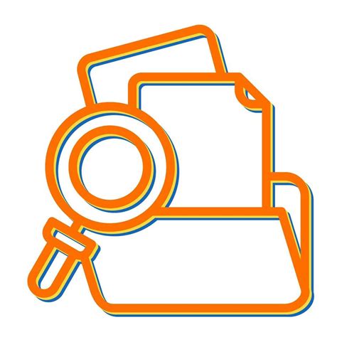 Folder With Magnifying Glass Vector Icon 28119249 Vector Art At Vecteezy
