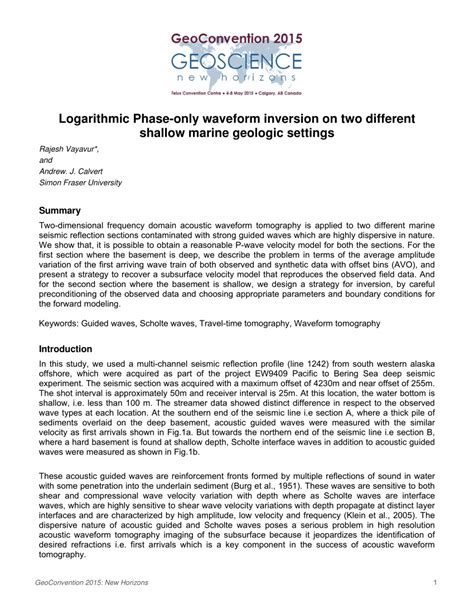 Pdf Logarithmic Phase Only Waveform Inversion On Two Different