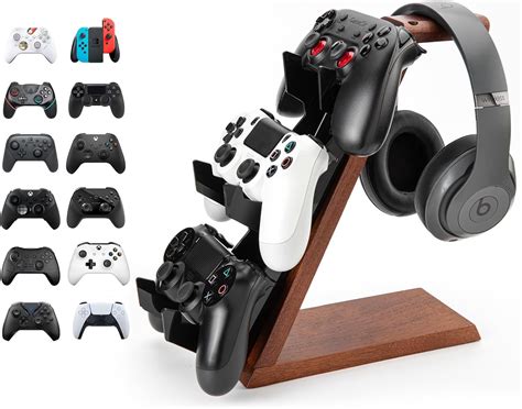 Hewyios 3 Tier Wood Controller Stand Compatible With Ps4
