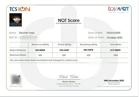 Devarsh V On Linkedin Tcs Nqt Tcsnqt Scorecard Nqt2020