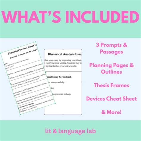 Ap Lang Rhetorical Analysis Practice Pack Essay Prompts And Writing