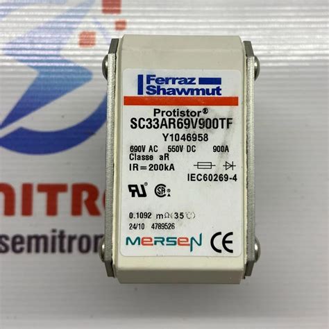 900a Sc33ar69v900tf Square Body High Speed Fuse Protistor At ₹ 13500