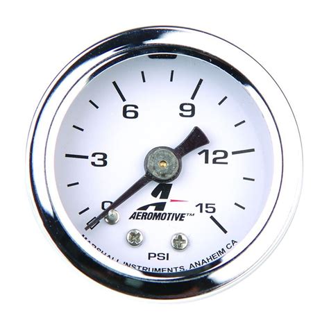 Aeromotive Fuel System 15632 0 15 Psi Fuel Pressure Gauge Walmart