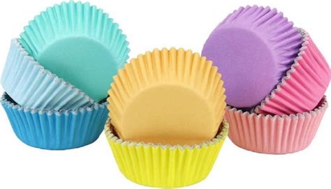 Pastel Foil Lined Multi Colours Cupcake Papers By Pme 100 Pack Kiwicakes