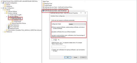 auto enroll certificates with group policy