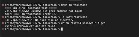 I Am Getting An Error With The Make Tbtoolchain Command The Tbverilator Command Still Works