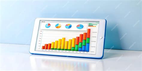 3d Glossy Chart Interface Showing Performance Metrics Illustrating Precision And Clarity In