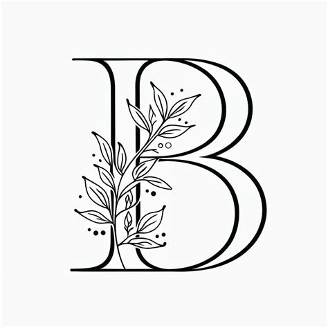 Vintage Art Nouveau Ornate Letter B Monogram Design Playground