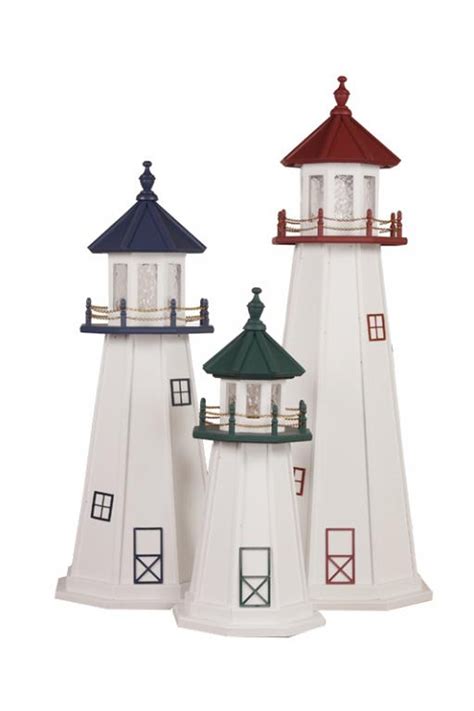 Amish Made In Usa Best Garden Lighthouses Wood And Poly