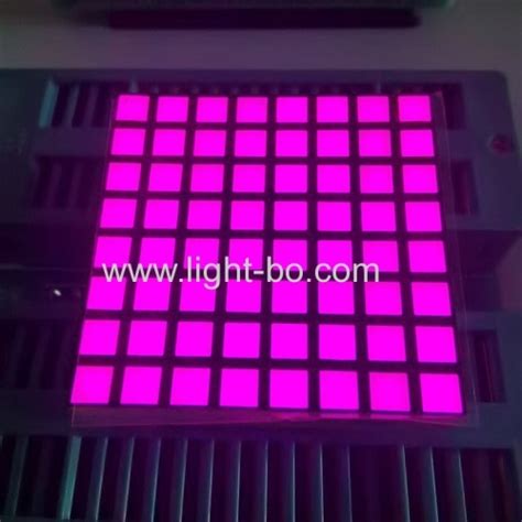 Pink Led Color 88 Dot Matrix Led Display Row Anode Column Cathode For