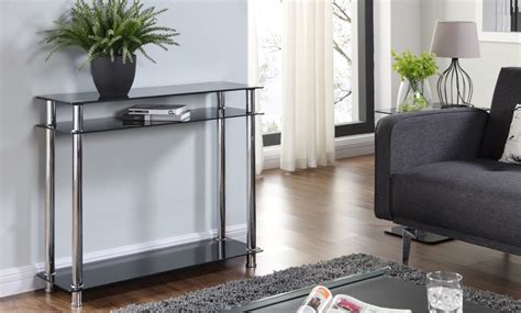 Grs Glass Console Table Groupon Goods