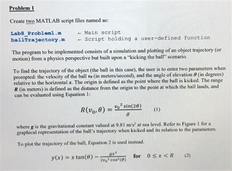 Solved Problem 1 Create Two MATLAB Script Files Named As Chegg Com