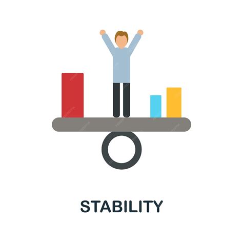 Premium Vector Stability Flat Icon Colored Sign From Productivity