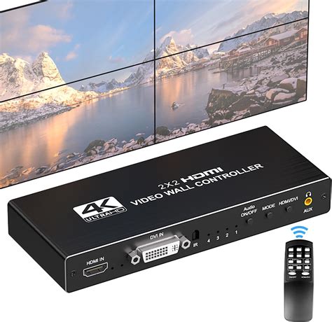 Video Wall Controller 2x2hdmi 4k Video Wall Processor With Rs232180° Rotate